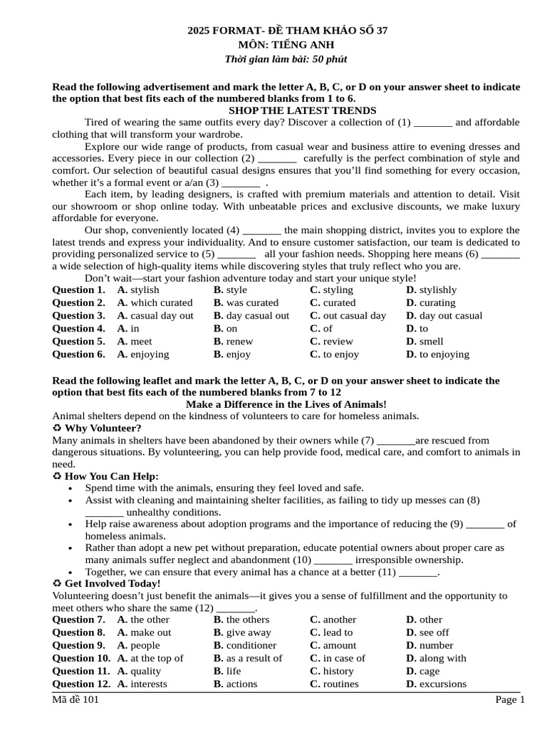 2025 English Exam Practice Paper 37 | PDF | Artificial Intelligence ...