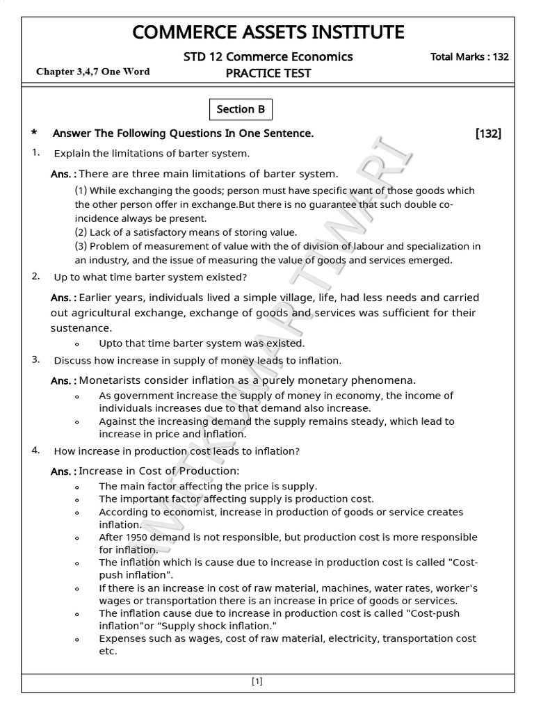 Understanding the Barter System | PDF | Inflation | Money