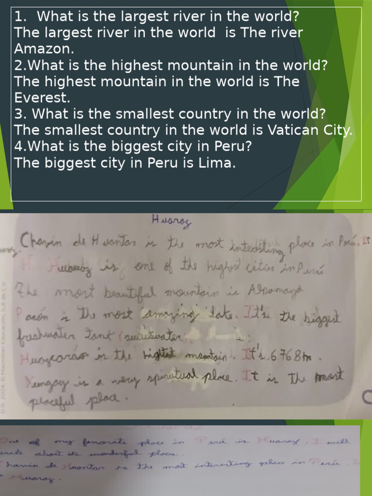 Project 6th grade - An Amazing place in Peru (1) | PDF