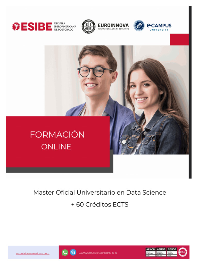 Master Oficial Universitario en Data Science + 60 Créditos ECTS | PDF | Aprendizaje automático ...