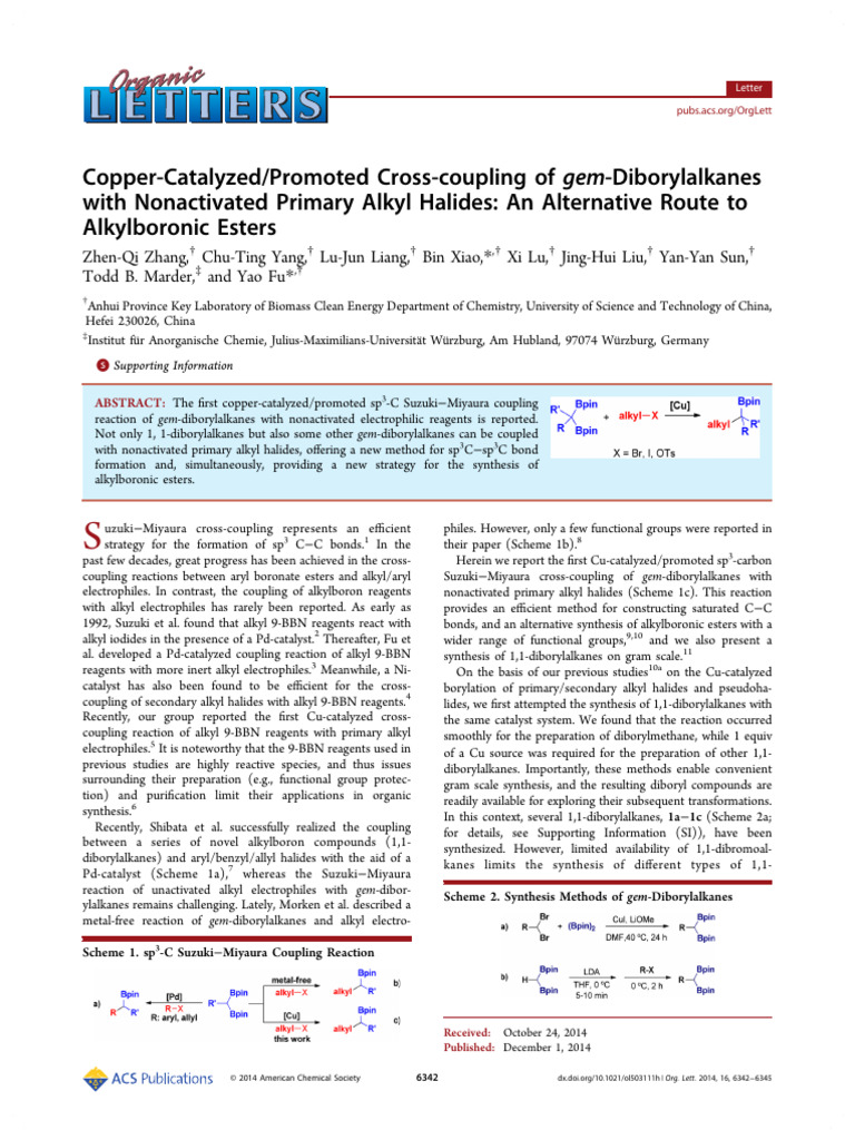Copper-Catalyzed/Promoted Cross-Coupling of - Diborylalkanes With ...