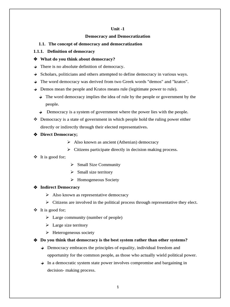 Understanding Democracy and Its Actors | PDF | Democracy | Political ...