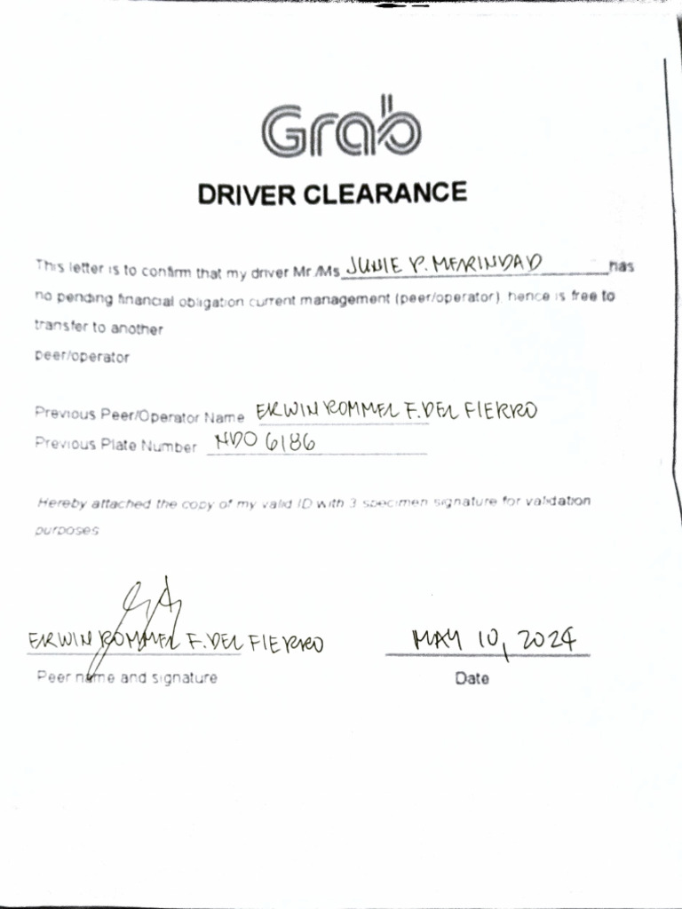 Grab Clearance | PDF