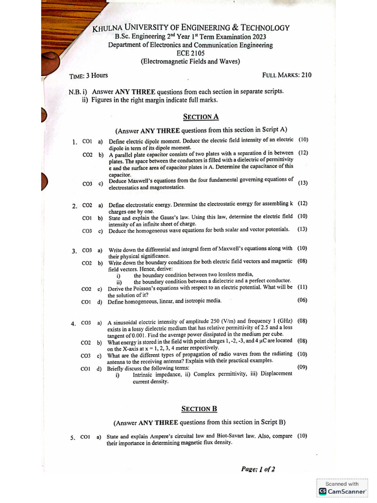 Field & Waves QB | PDF