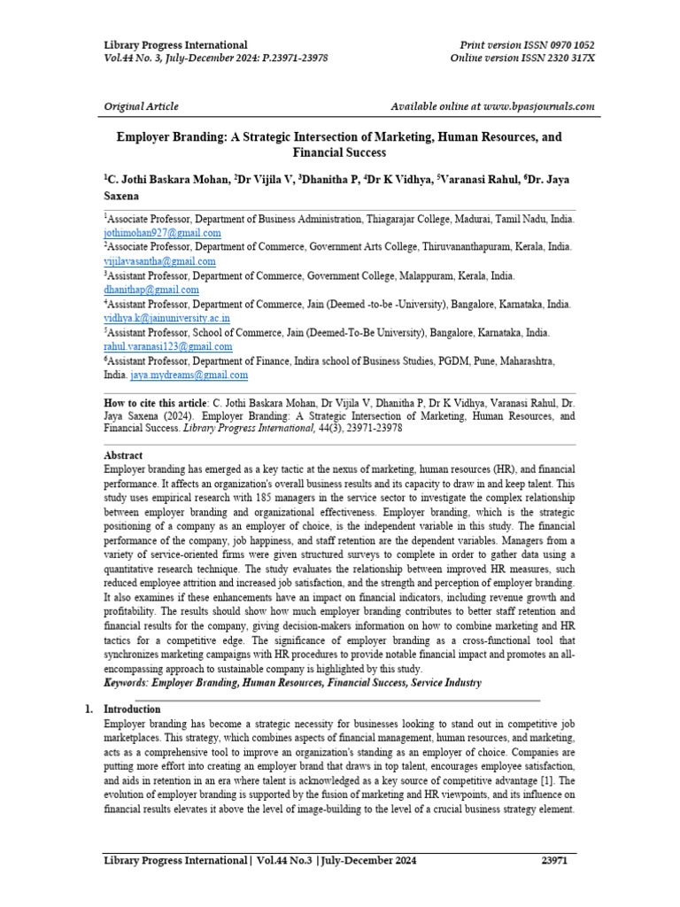 C +Jothi+Baskara | PDF | Employee Retention | Employment