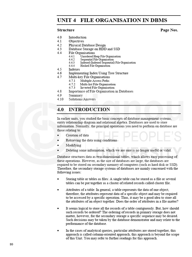 File Organisation in DBMS | PDF | Database Index | Databases