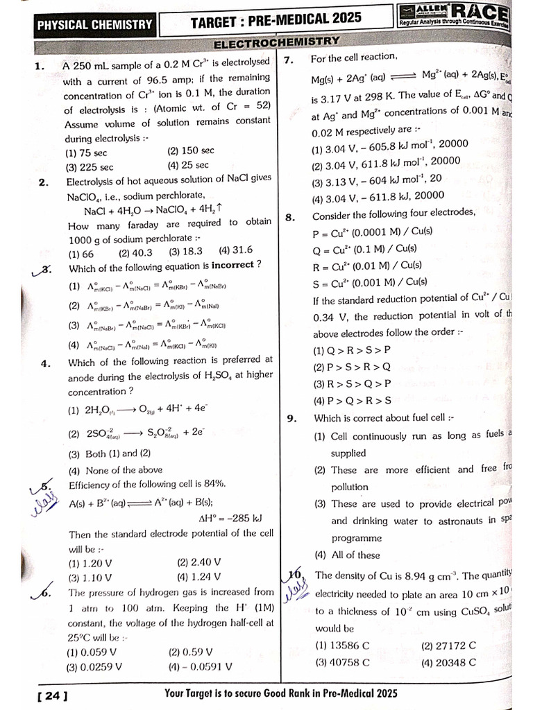 Allen Race Electrochemistry | PDF