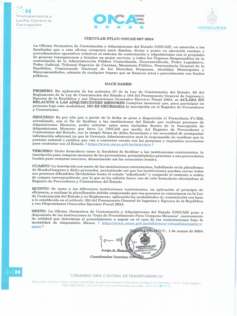 Circular Stlcc-Oncae-007-2024 | PDF