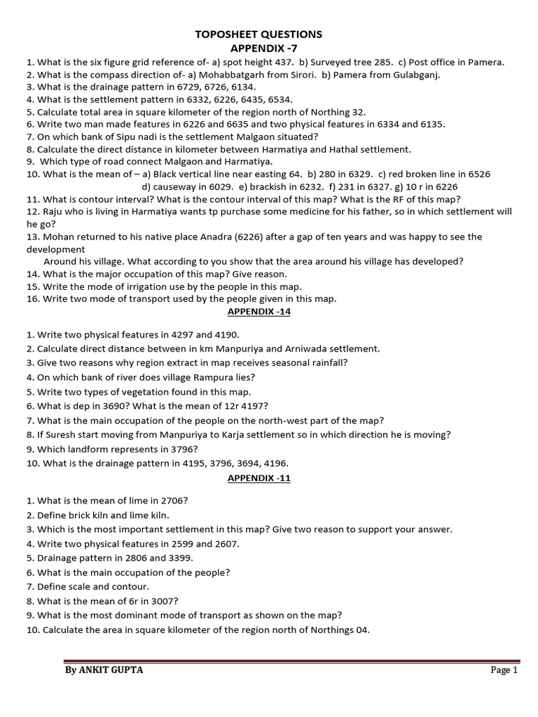 ICSE Toposheet Practice Questions | PDF | Chess Theory | Chess
