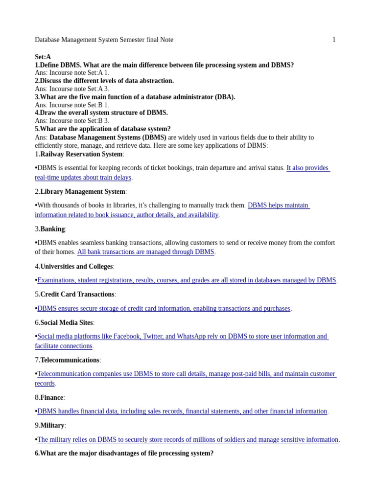 Overview of Database Management Systems | PDF | Databases | Relational ...