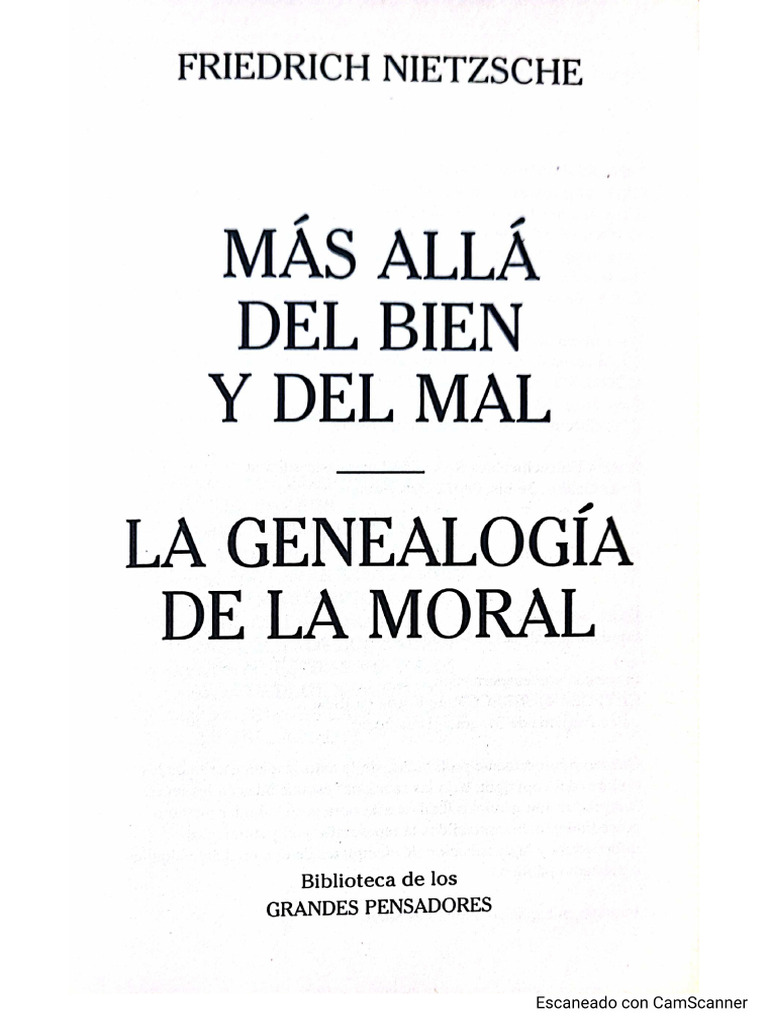9.NIETZSCHE Más Allá Del Bien y Del Mal | PDF