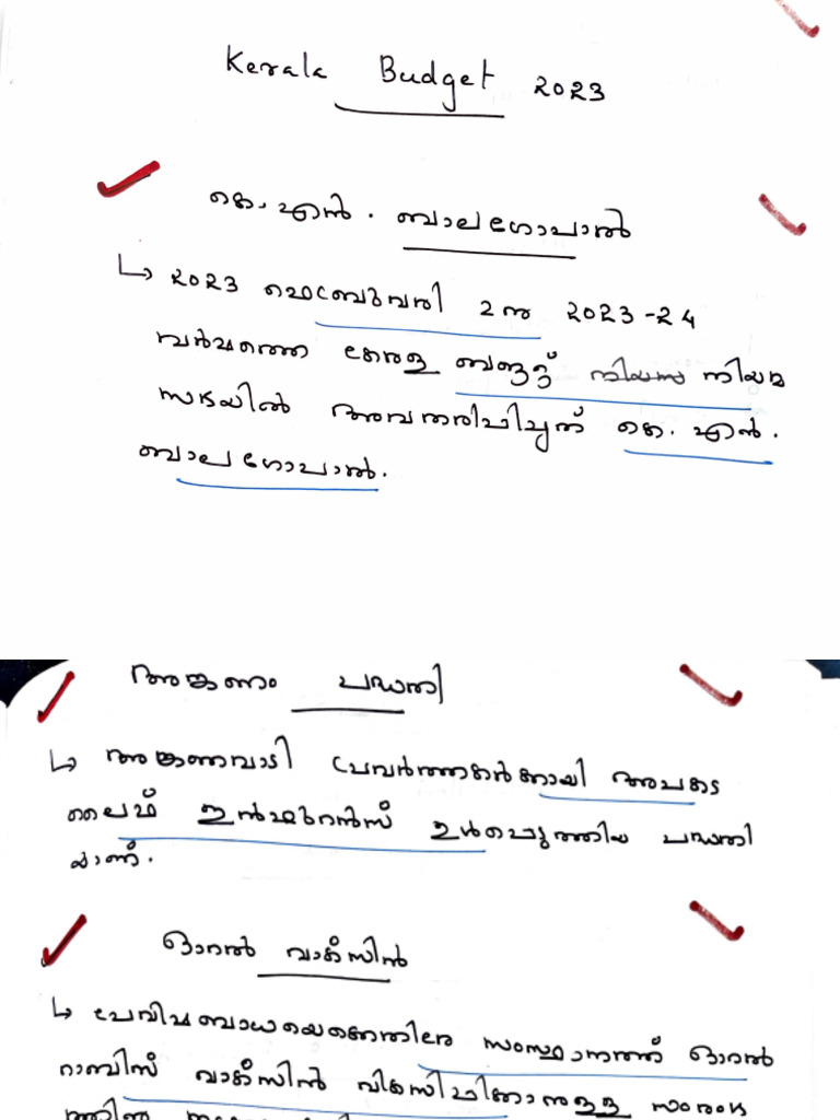 Kerala Budget Highlights 2023 | PDF