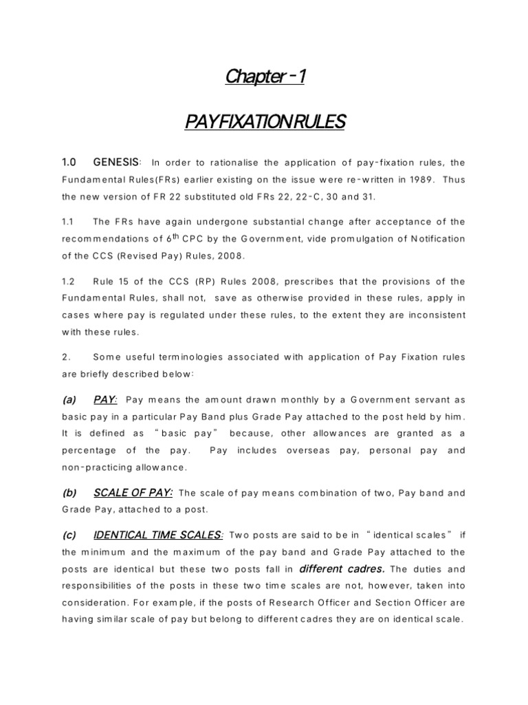 1430209312workshop On Pay Fixation (WPF) - Reading Material | PDF