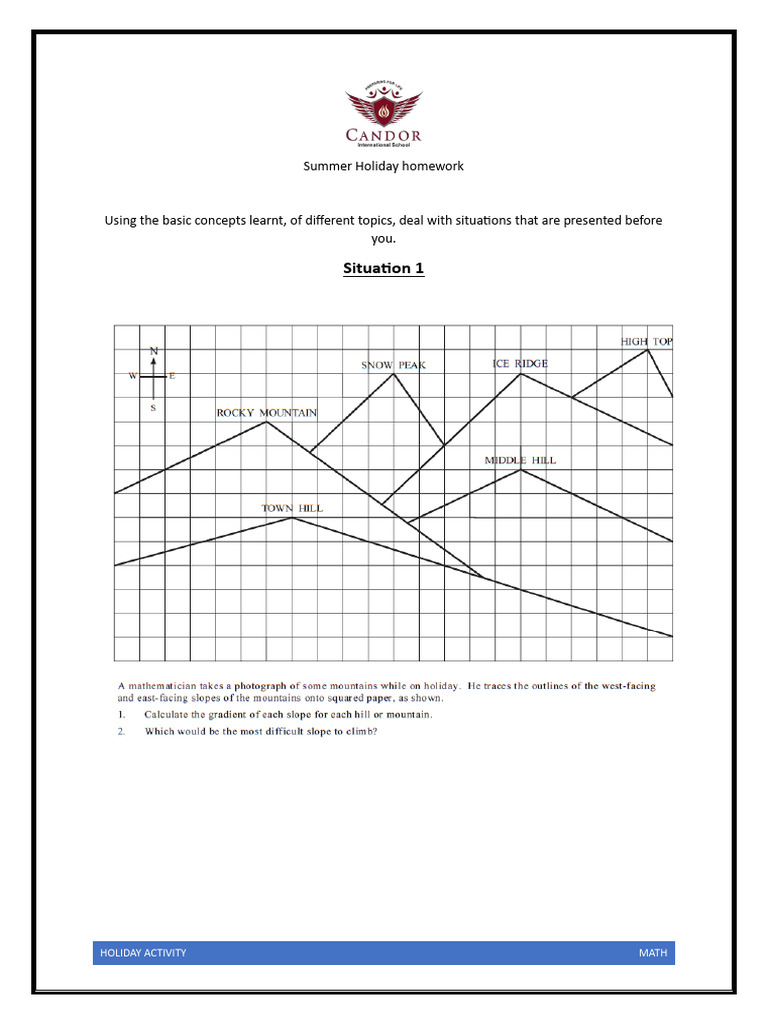 Math Activity Grade 9 | PDF
