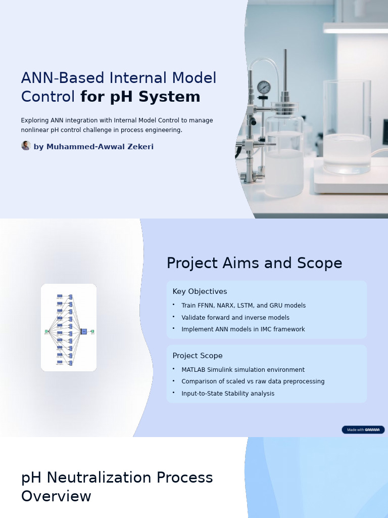 ANN-Based-Internal-Model-Control-for-pH-System | PDF | Simulation | Control Theory
