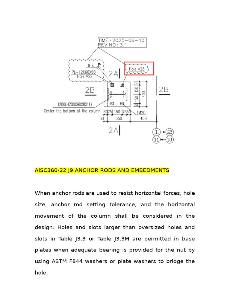 Anchor Rod Hole 0630 | PDF