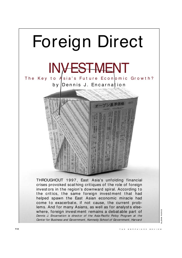 Fdi Brookings | PDF | Foreign Direct Investment | Taiwan