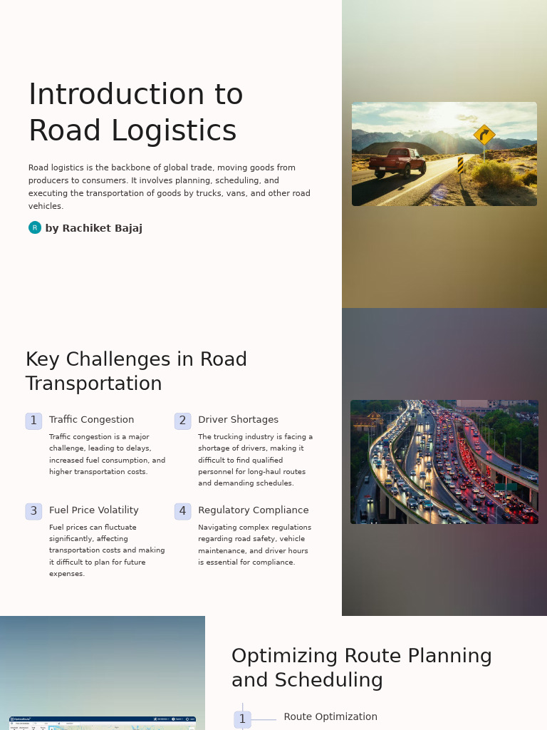 Road Logistics: Challenges and Innovations | PDF | Efficient Energy Use ...