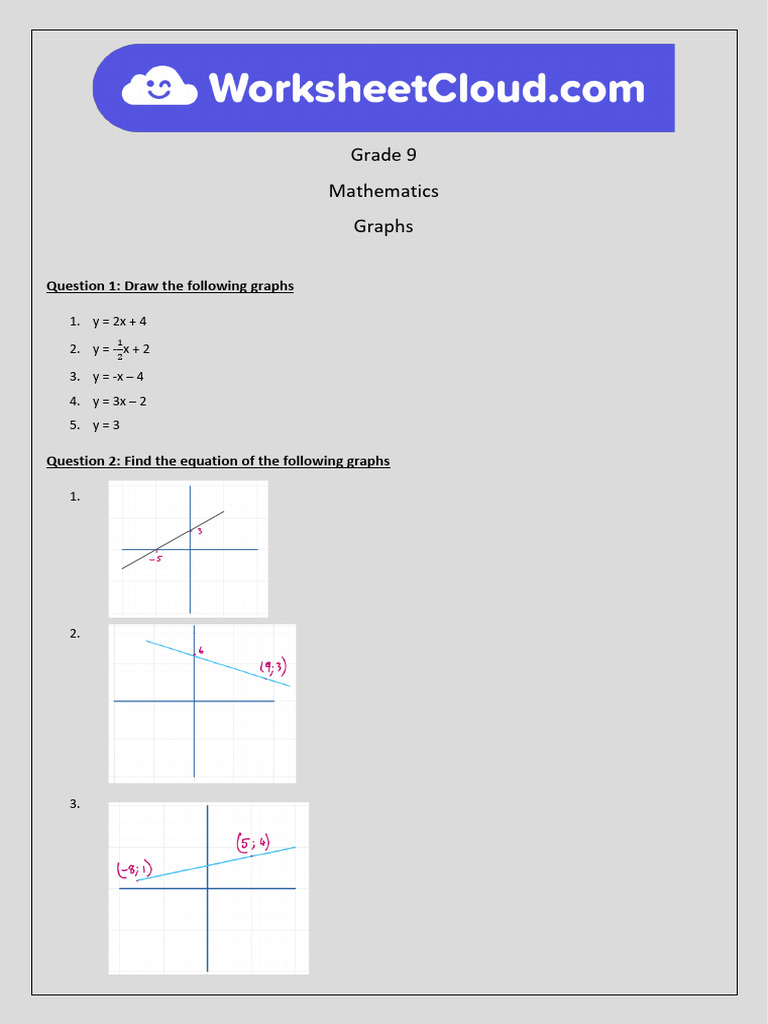 Grade 9 Graphing Linear Equations | PDF