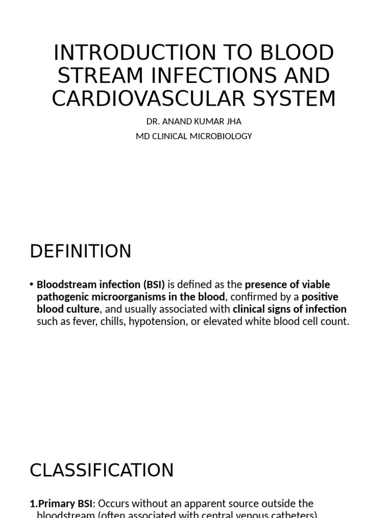 Types of Bloodstream Infections Explained | PDF | Sepsis | Clinical ...