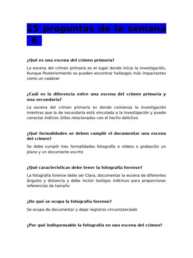 Guía sobre Escenas del Crimen y Fotografía Forense | PDF | Crímenes ...