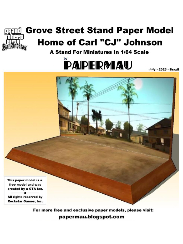 Gta San Andreas - Grove Street Stand Papercraft by Papermau 07 2023 | PDF