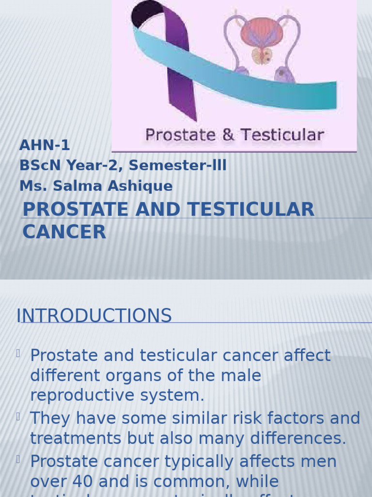 Prostate and Testicular Cancer Overview | PDF | Prostate Cancer | Prostate