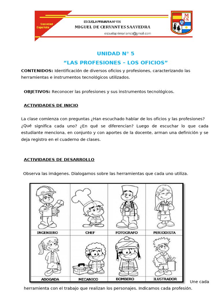 UNIDAD 5_PRIMER GRADO 2025 | PDF