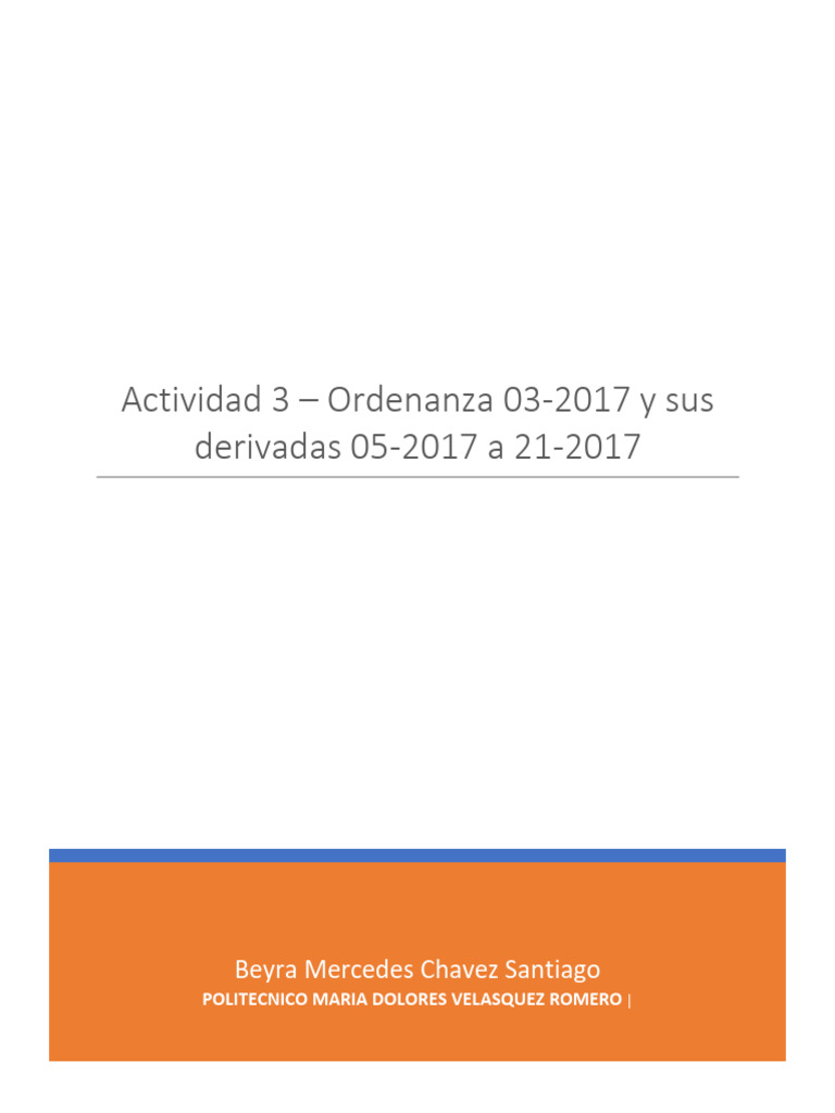 Actividad 3 - Beyra Chavez - Ordenanza 03-2017 | PDF