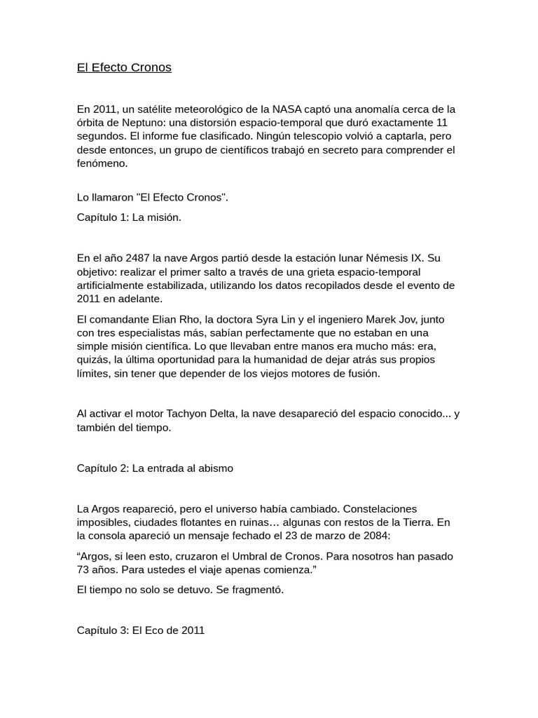 El Efecto Cronos | PDF