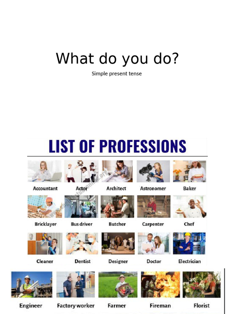What Do You Do Class 5 | PDF