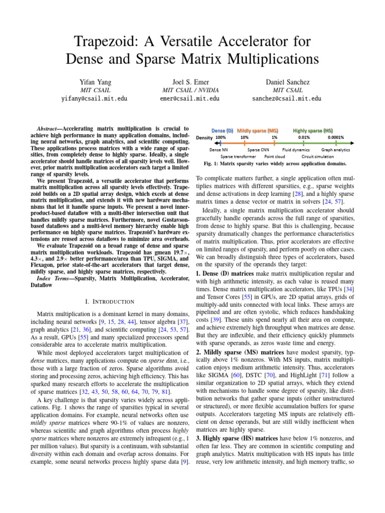 Trapezoid: Matrix Multiplication Accelerator | PDF | Matrix ...