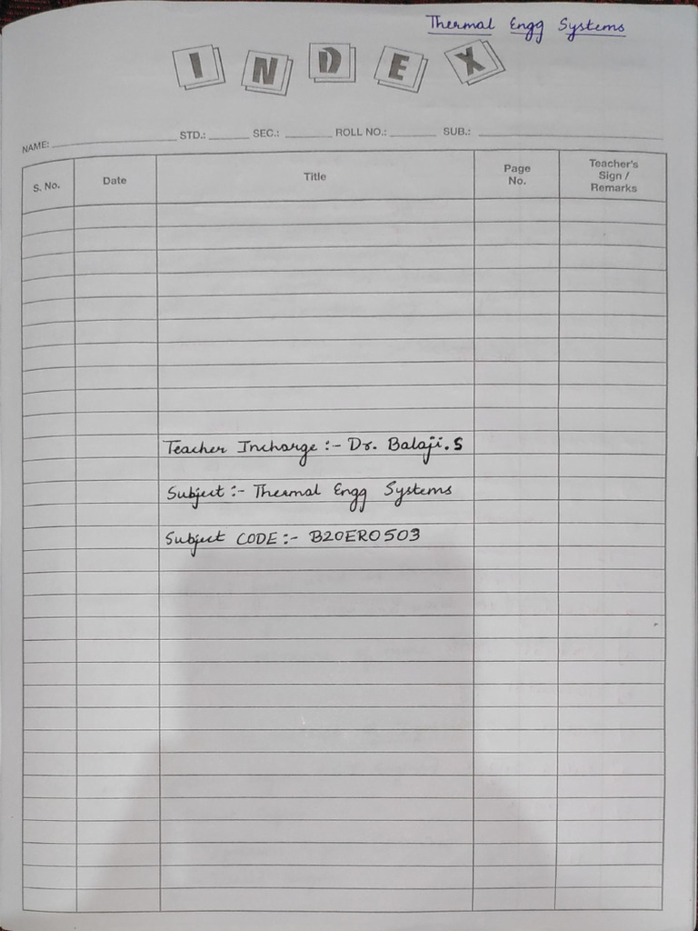 Thermal Engineering unit 1 | PDF