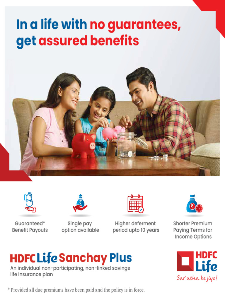HDFC Life Sanchay Plus Overview | PDF | Present Value | Insurance