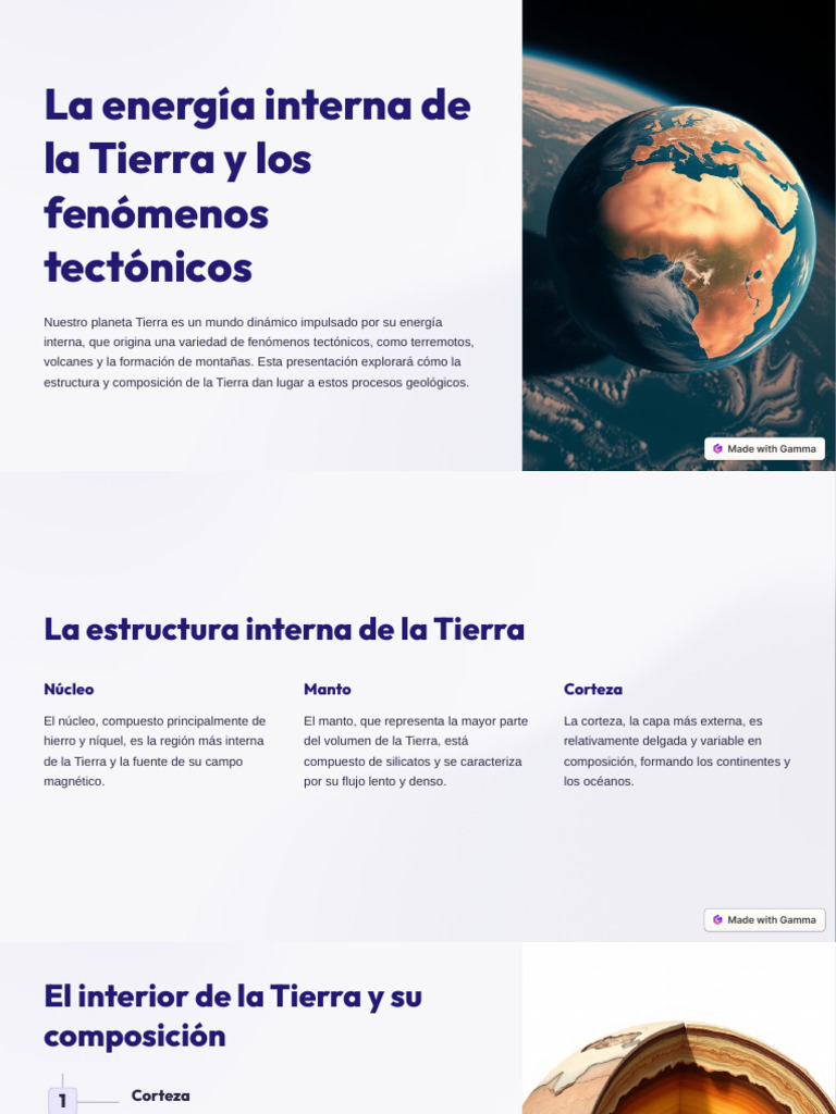 Energía interna y fenómenos tectónicos | PDF | Placas tectónicas | Tierra