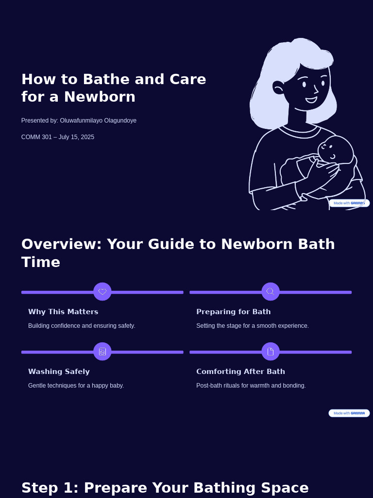 How to Bathe and Care for a Newborn | PDF | Diaper