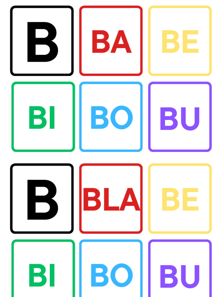 Tarjetas Abecedario Sílabas Consonantes para Imprimir PDF | PDF