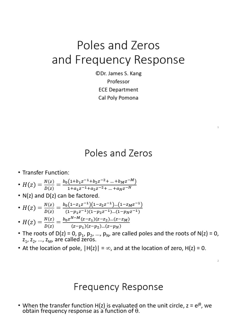 Pole Frequency and Response Analysis | PDF | Coordinate System ...