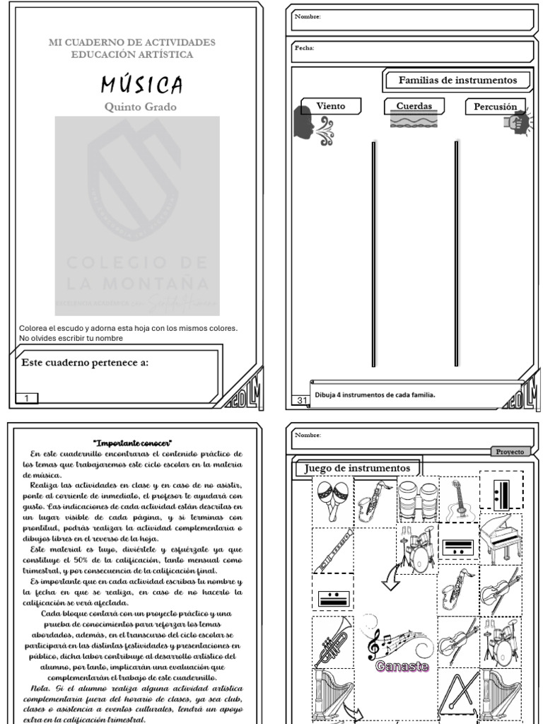 Actividades Musicales 5to Grado Primaria | PDF | Navidad | Barroco