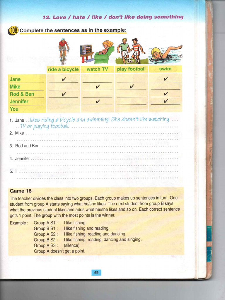 LOVE-HATE-LIKE-DON´T LIKE DOING SOMETHING (2) | PDF