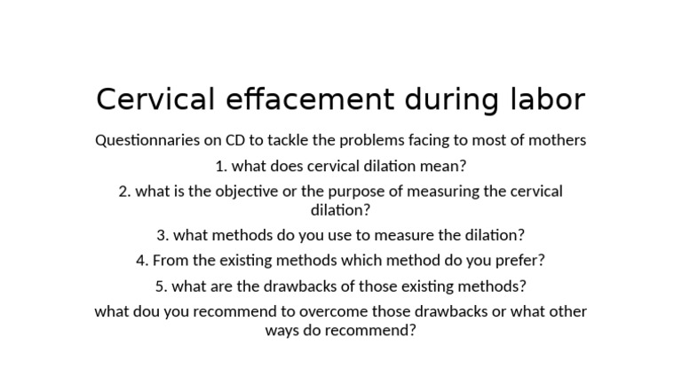 Cervical Effacement During Labor | PDF