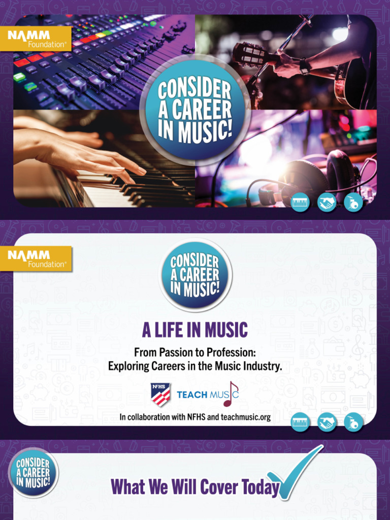 Careers in Music Presentation Deck - Student Audience | PDF