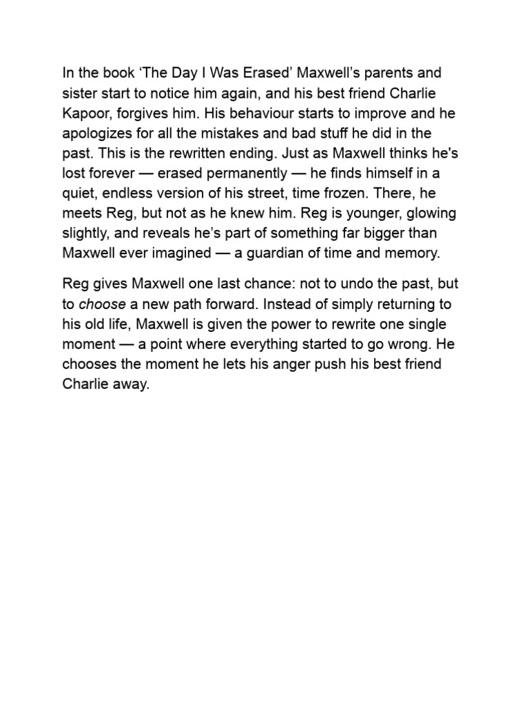 Rewrite The Ending Task | PDF