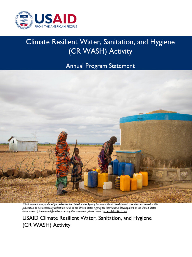 USAID CR WASH Annual Program Statement | PDF | Wash | Climate Resilience