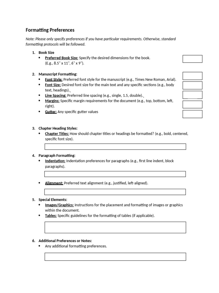 Formatting Brief Form | PDF