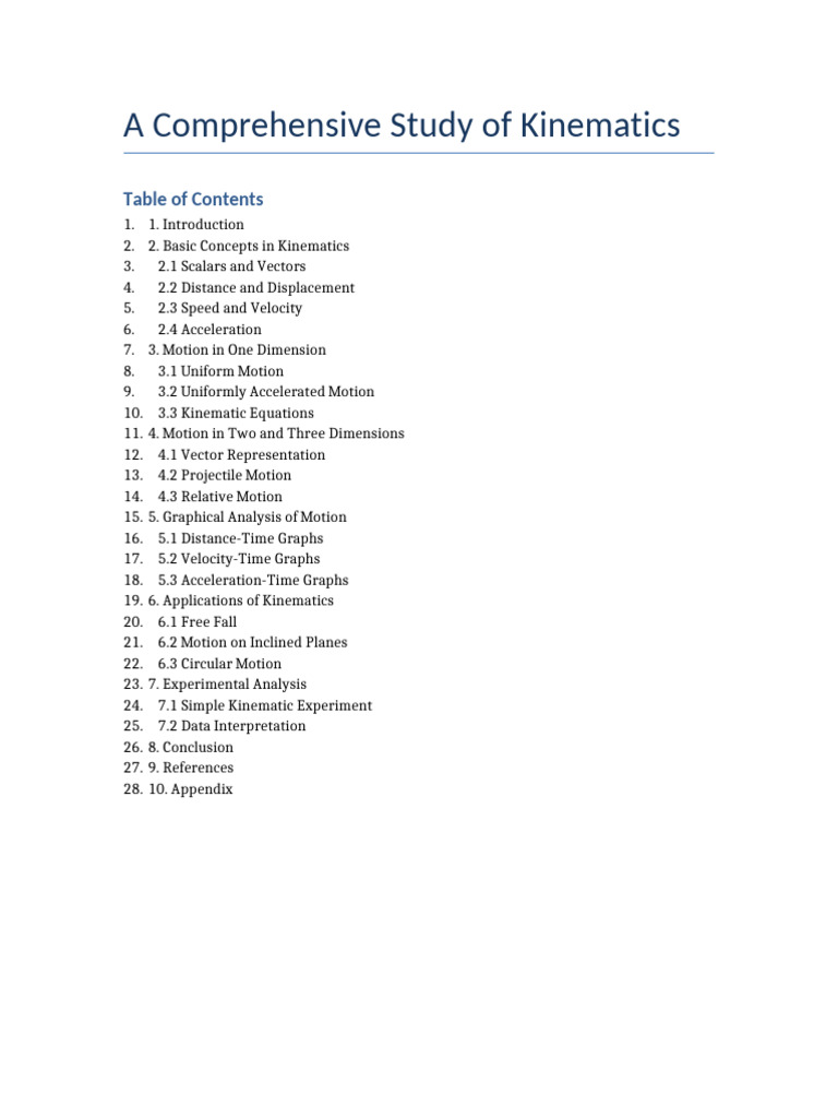 Kinematics Assignment | PDF