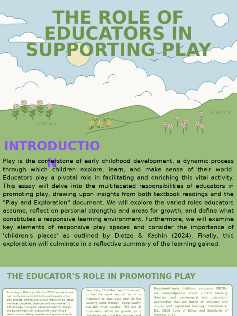The Role of Educators in Supporting Play 2 | PDF | Liberal Arts ...