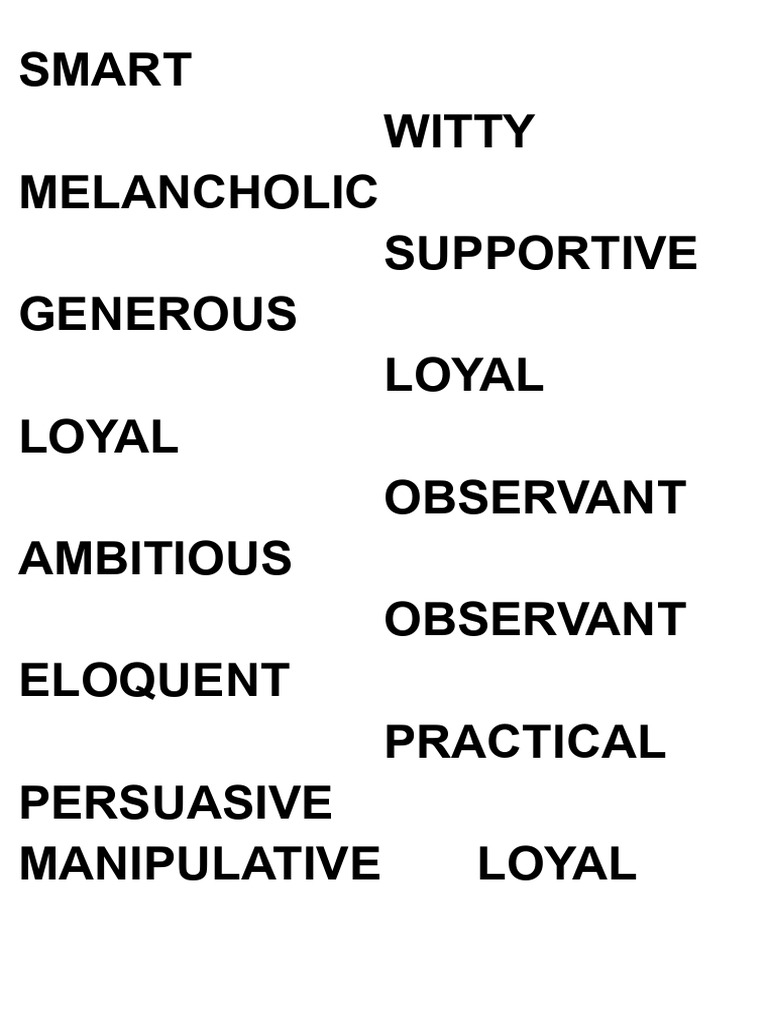 Game. Personality Traits+ Quotes TMOV | PDF | The Merchant Of Venice ...