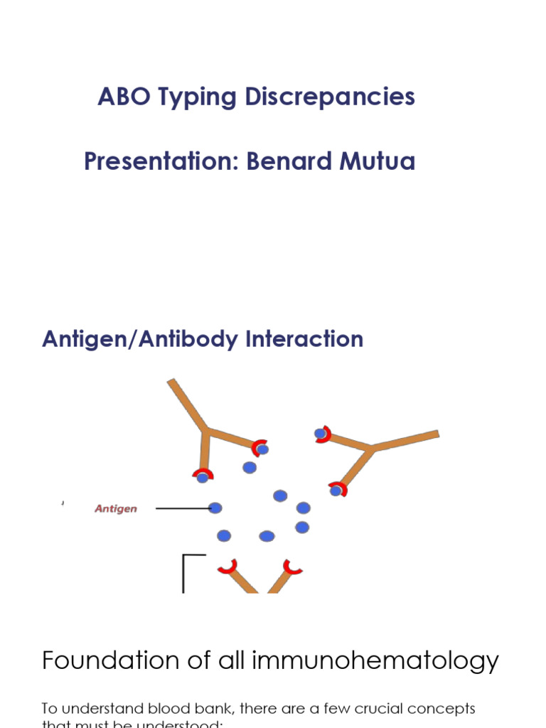 ABO Typing Discrepncies | PDF | Antibody | Clinical Medicine