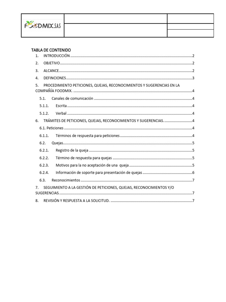 Manual de Políticas y Procedimientos para PQRS | PDF | Sistema de ...